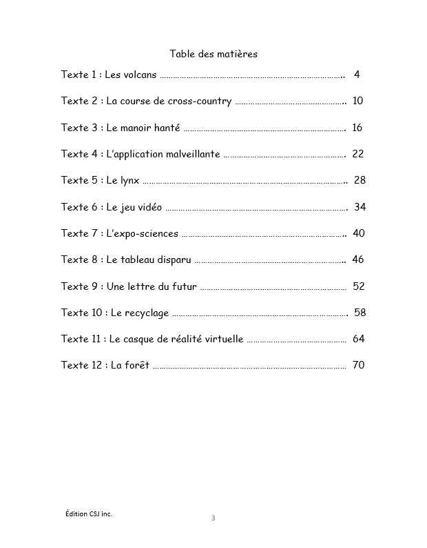 5e année Lecture compréhension de textes - CAHIER A – Edition CSJ inc.